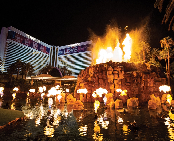 The Mirage volcano is a fiery attraction on the Las Vegas Strip - Las ...