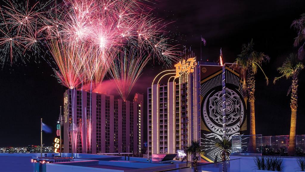Plaza in downtown Las Vegas launches a weekly fireworks program - Las ...